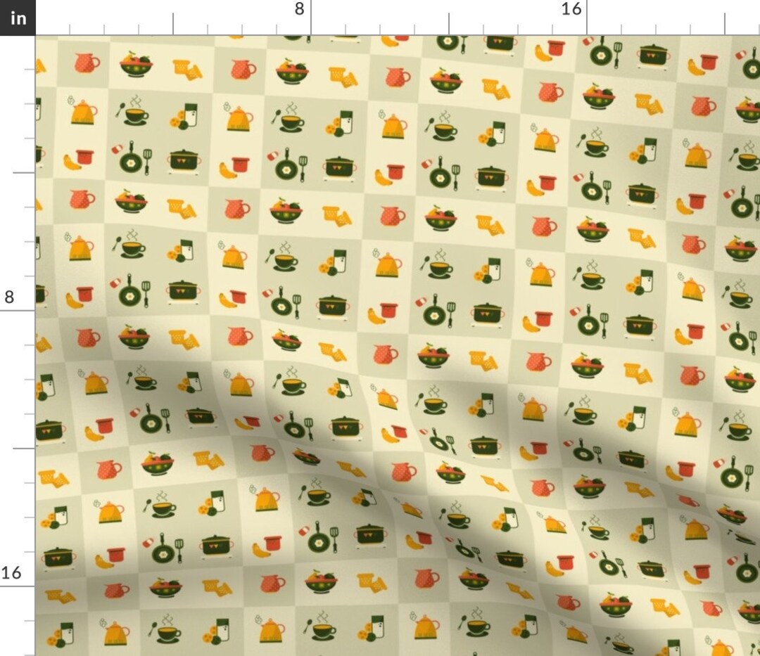 Retro Breakfast Fabric Breakfast is the Most Important Meal - Etsy