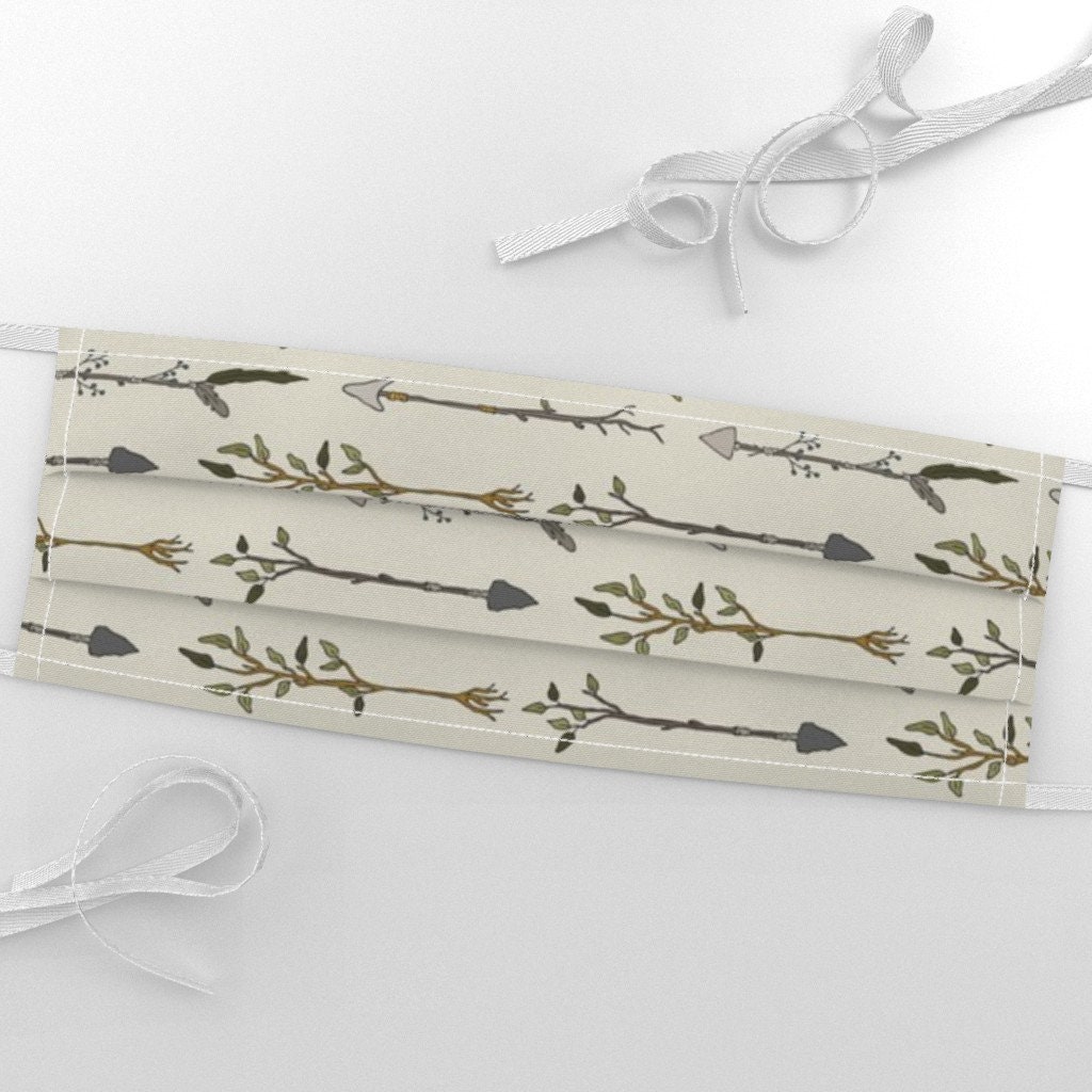Boho Arrows Fabric Twig Arrows Cream by Fernlesliestudio | Etsy