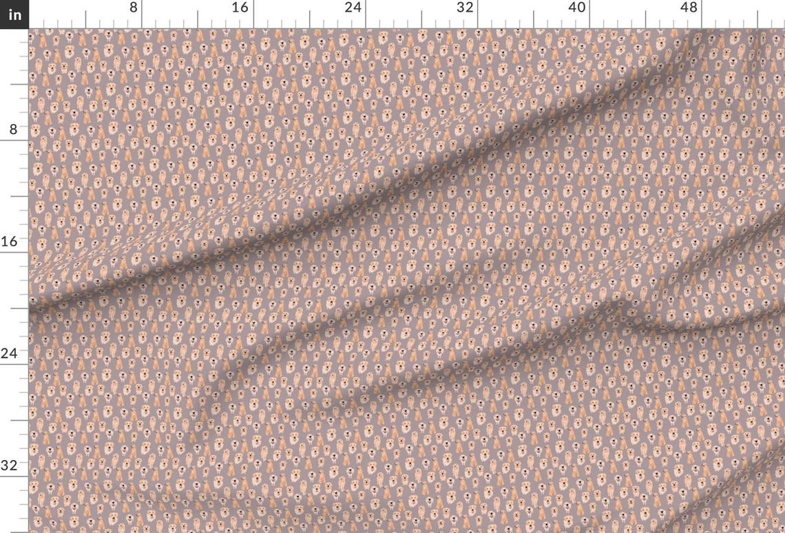 Tiny Scale Golden Retriever Fabric - Golden Retrievers by ...
