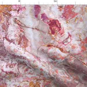Abstract Pink Marble Fabric Pink Marble by Delinda Graphic Studio Stone ...