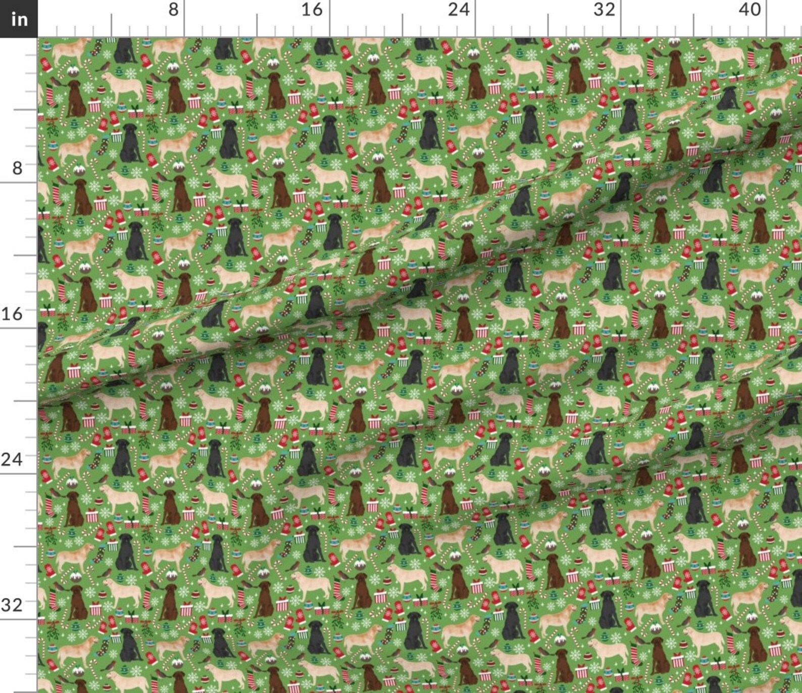 Labrador Fabric Labrador Christmas Fabric by Petfriendly - Etsy