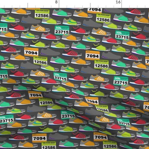 Run Fabric Running Doodles by Heatherdoucette Runner - Etsy