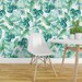 Tropical Wallpaper Cyan Tropical Jungle by Tangerine-tane - Etsy