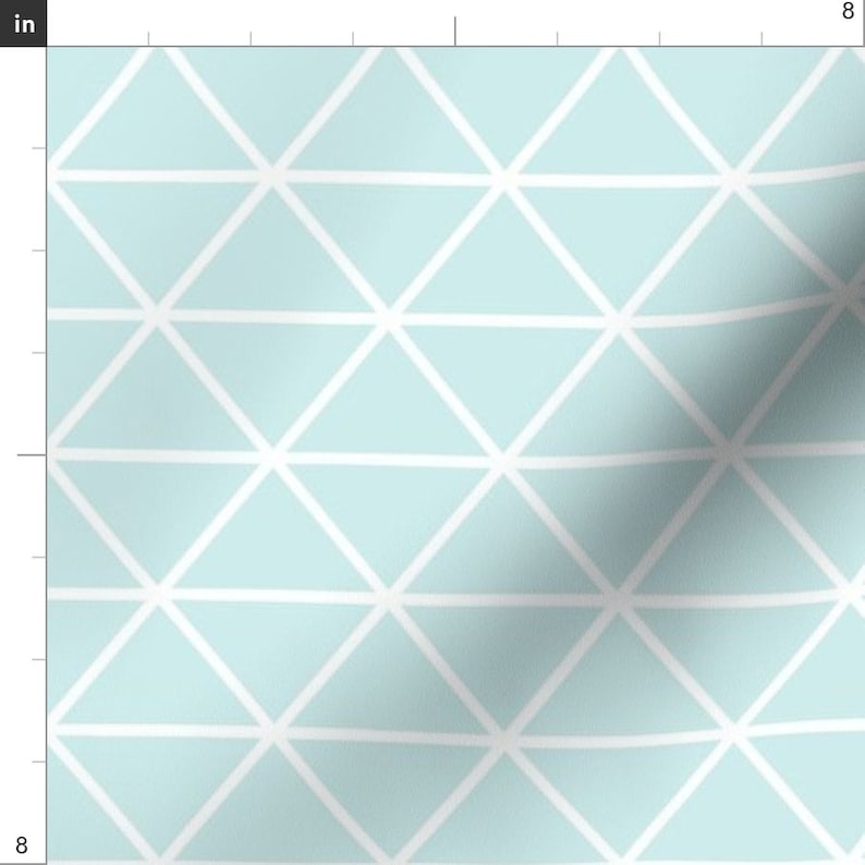 Blue Triangle Fabric Triangle Baby Blue by Curious Nook - Etsy