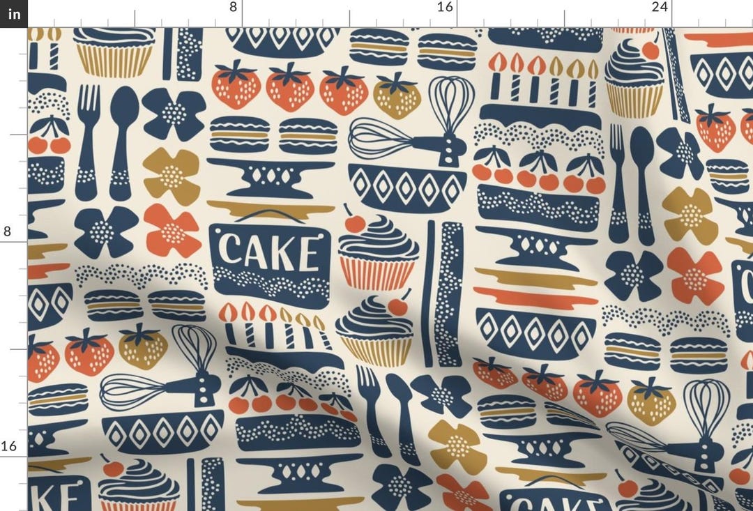 Scandi Fabric - Scandinavian Cake House Medium by Heidi-abeline - Hygge ...