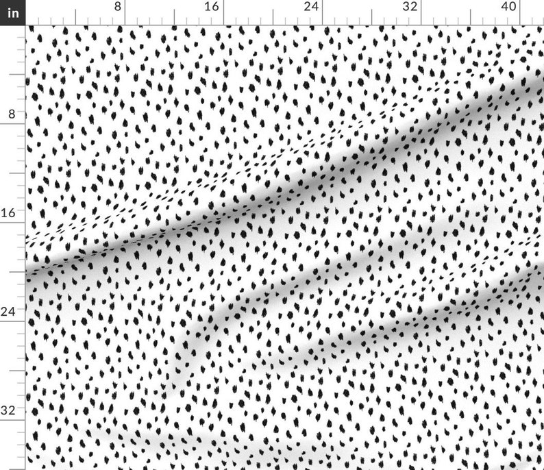 Spots Doodled Sketch Fabric Seeing Spots in Porcelain by - Etsy