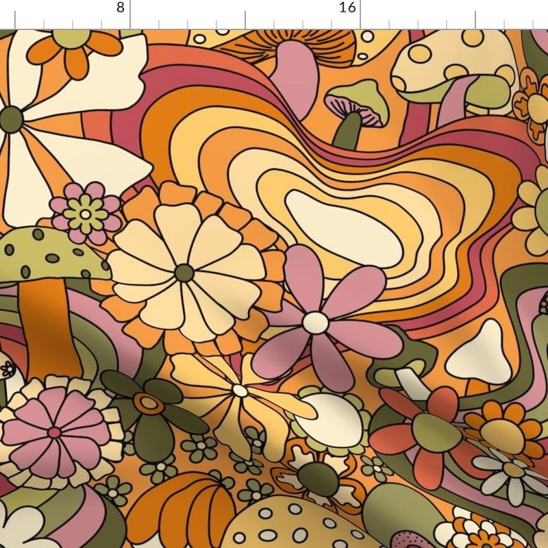 Vintage 1970s Fabric - Etsy