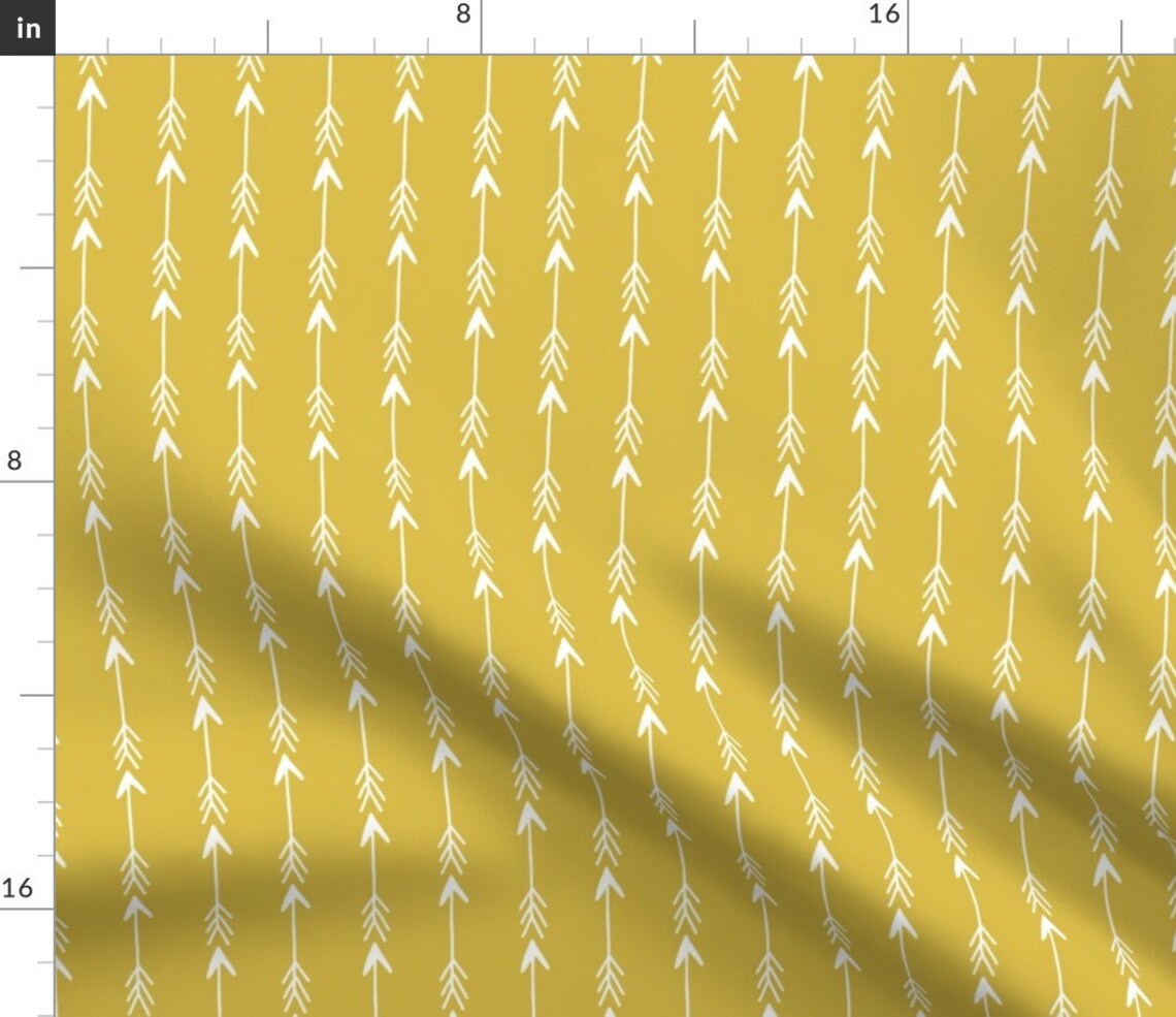 Arrow Fabric Arrow // Arrows Mustard Yellow Arrow Fabric - Etsy