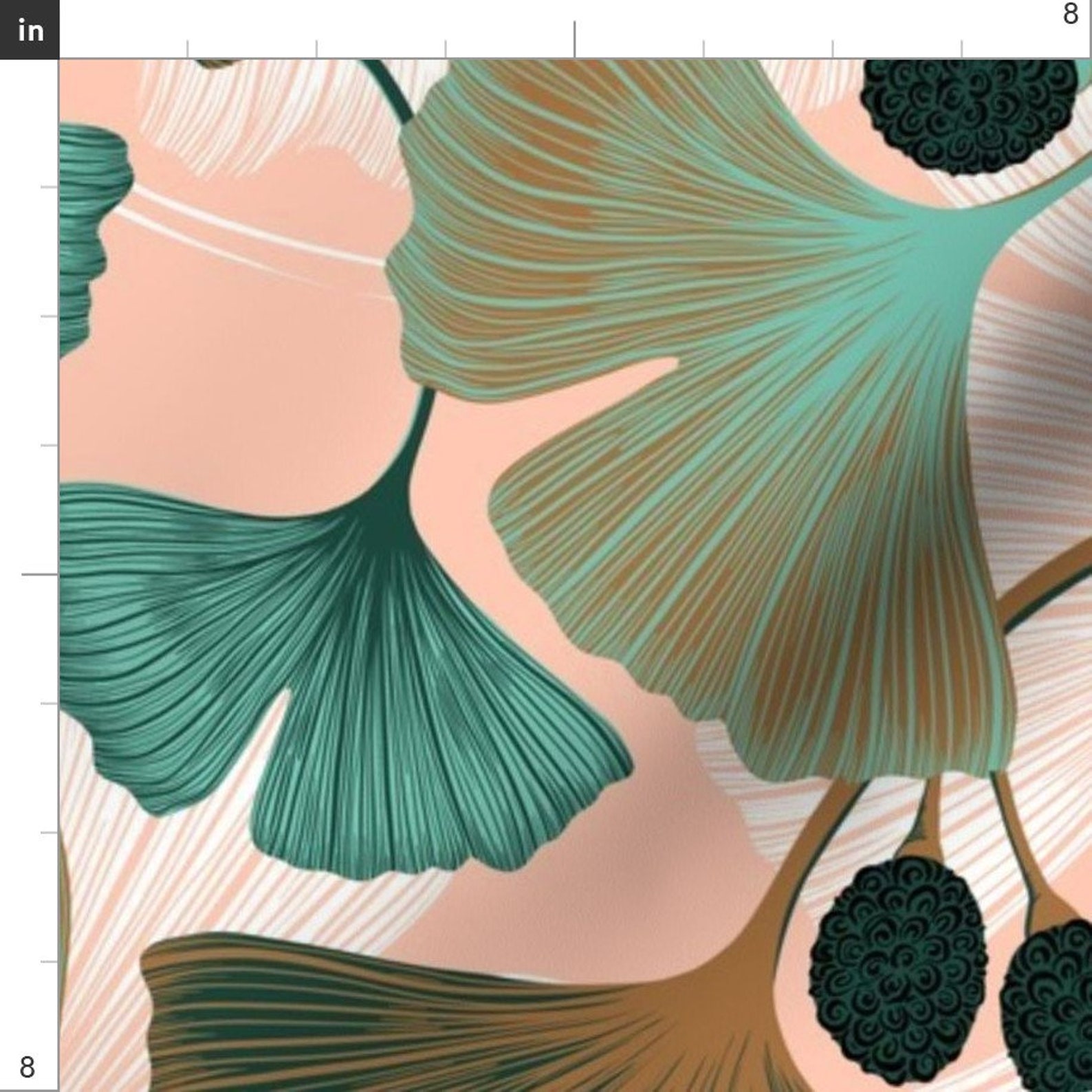 Ginkgo Fabric Ginkgo Leaves by New Branch Studio Spring - Etsy