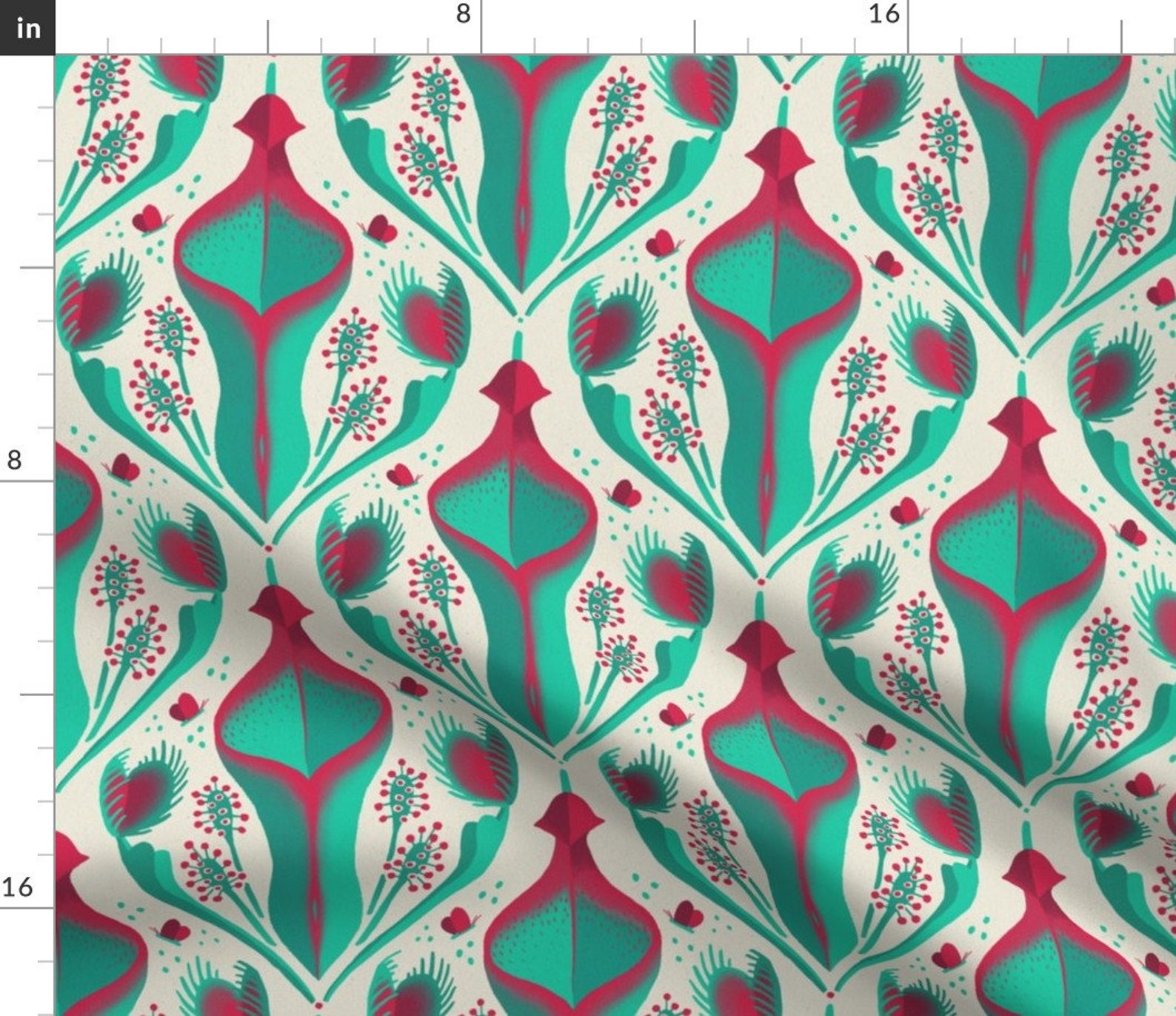 Pitcher Plant Fabric Carnivorous Plants by Caleb Luke Lin - Etsy