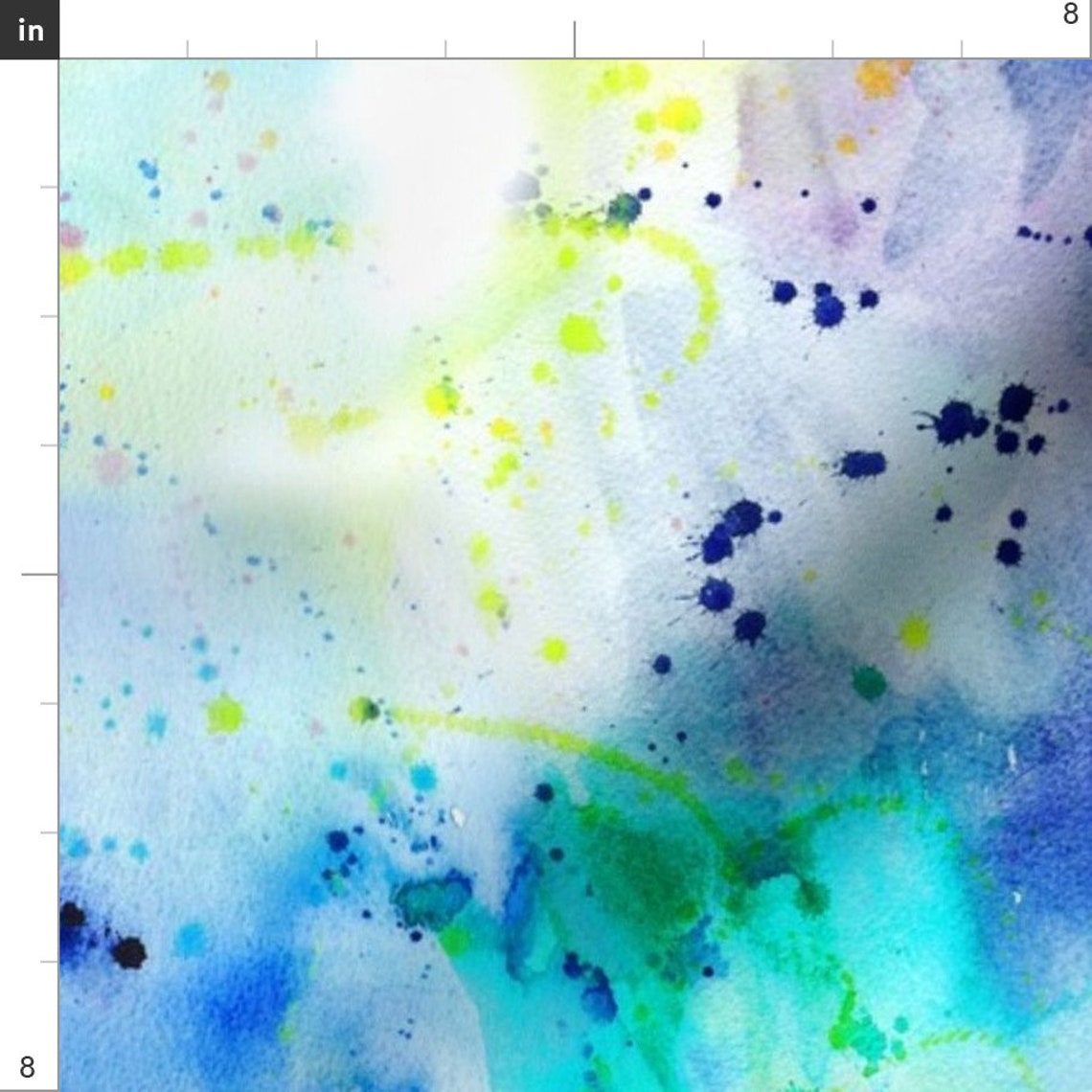 Watercolor Fabric Watercolour Rainbow Wash by | Etsy