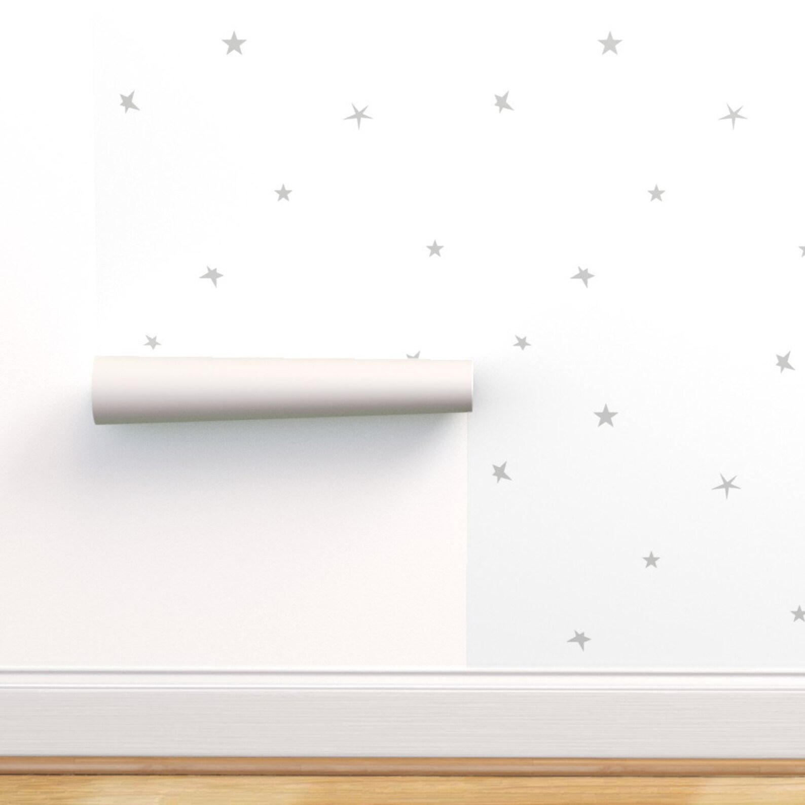 Stars Wallpaper Stars Cool Grey by Sunny Afternoon Tiny - Etsy