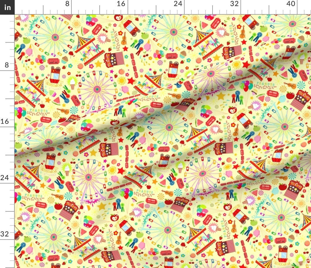 State Fair Fabric Magical Fairground by Creativetaylor - Etsy