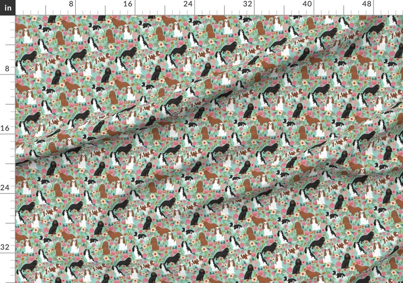 Cavalier King Charles Fabric-Cavalier King Charles Spaniel | Etsy