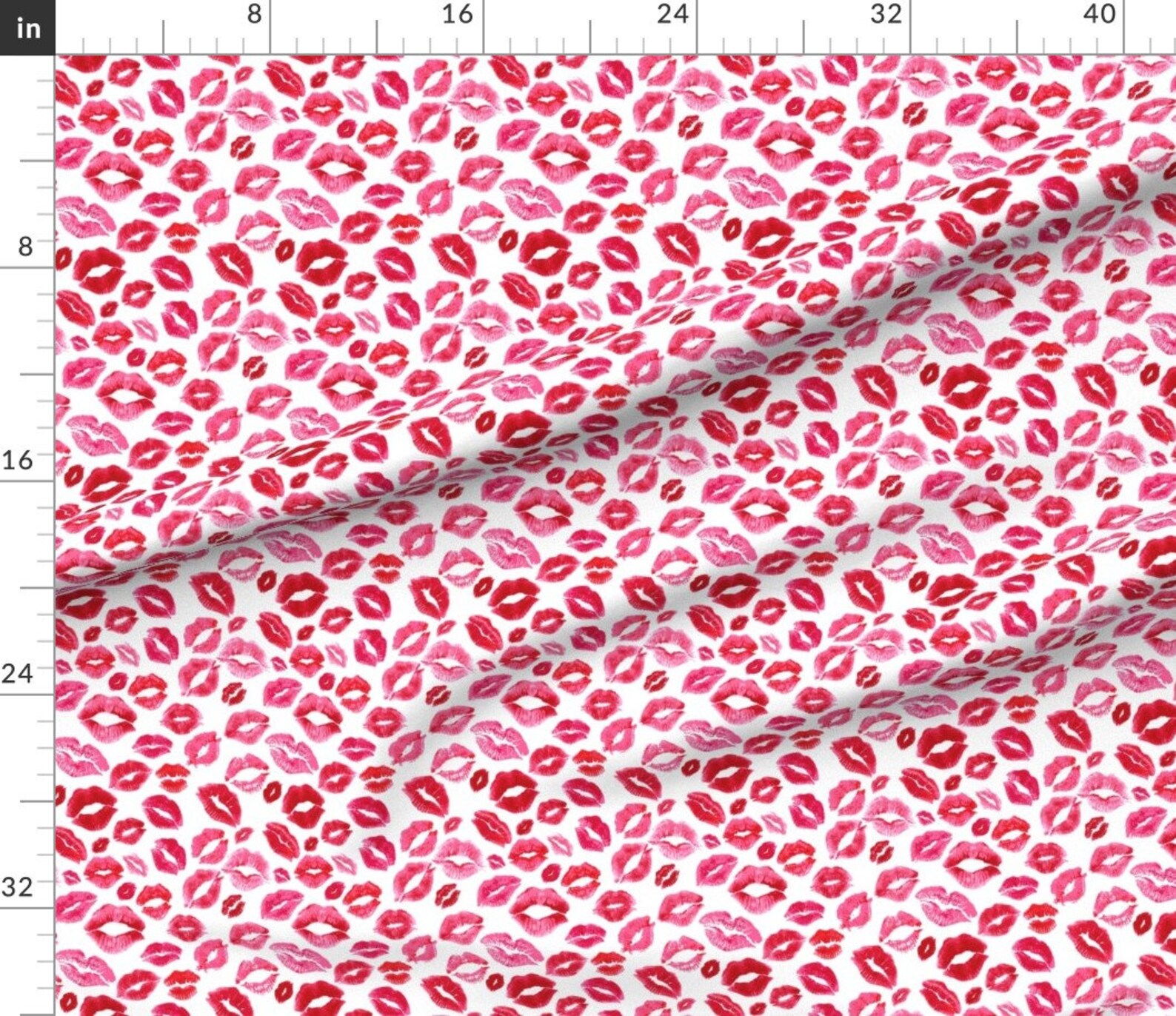 Love Lips Fabric Love Lips // Red by Hipkiddesigns Red and | Etsy