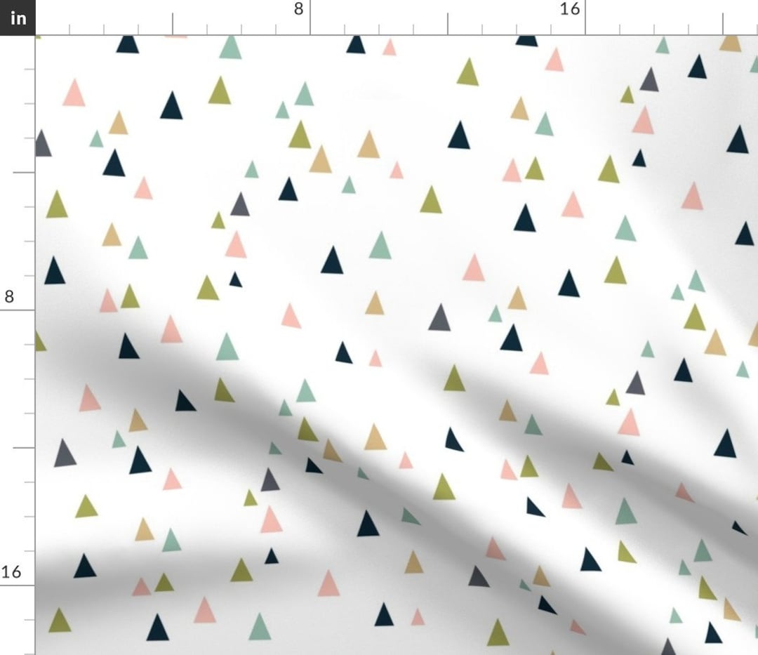 Triangle Fabric Triangles / Little Girly Custom Fabric by - Etsy