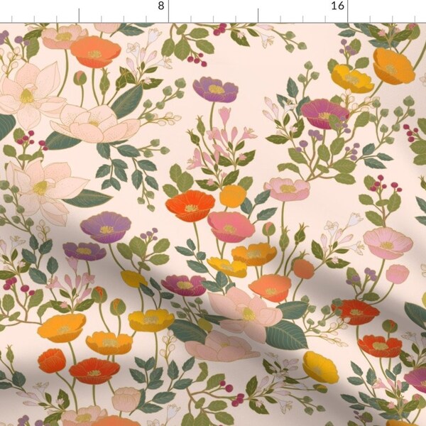 Poppy Fabric - Etsy