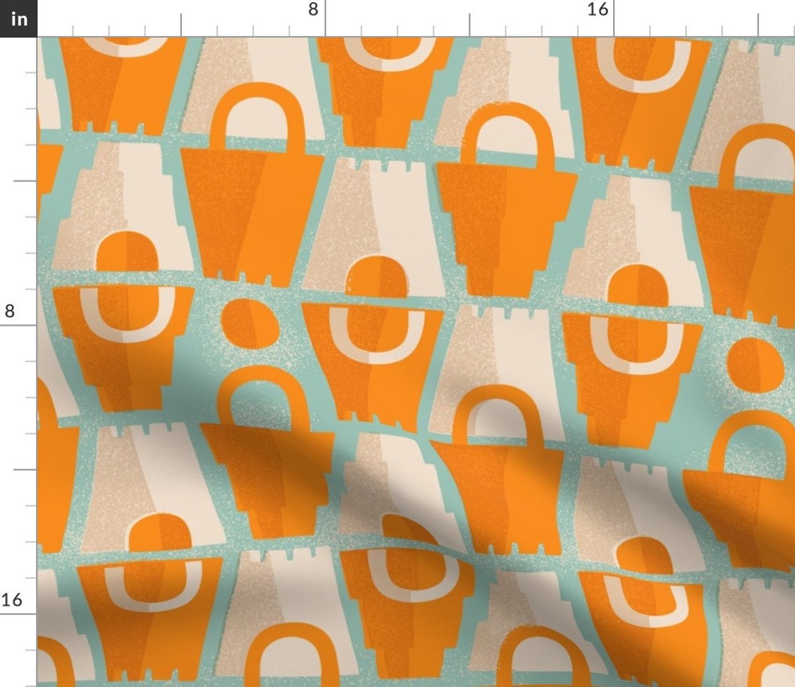 Mid Centery Modern Sand Fabric Sun Buckets by Mariaspeyer - Etsy