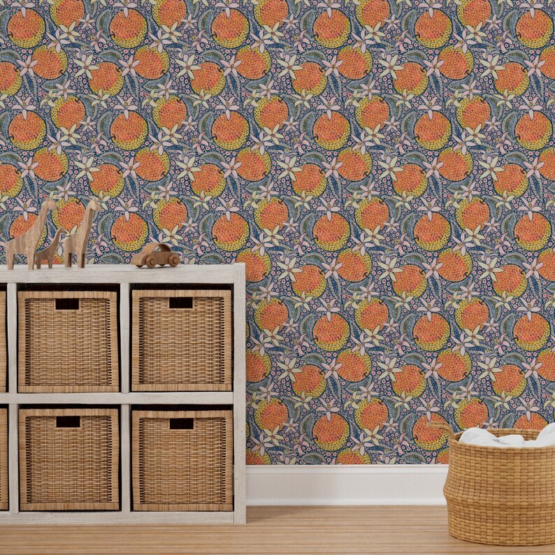 Orange Wallpaper African Oranges by Helenpdesigns Fruit - Etsy