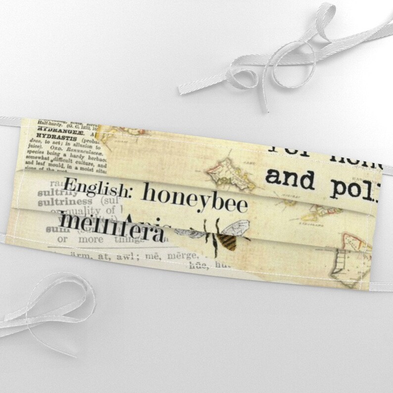 Honey Bee Yellow Honeycomb Typography Fabric Ka Nalo Meli by | Etsy