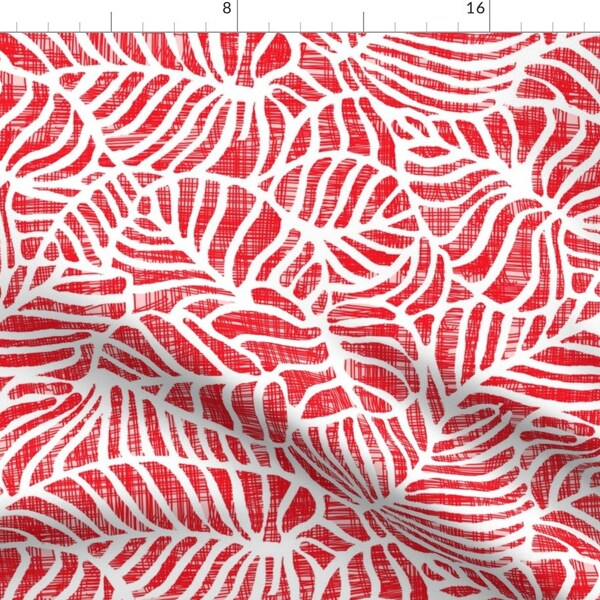 Leaf Print Fabric - Etsy