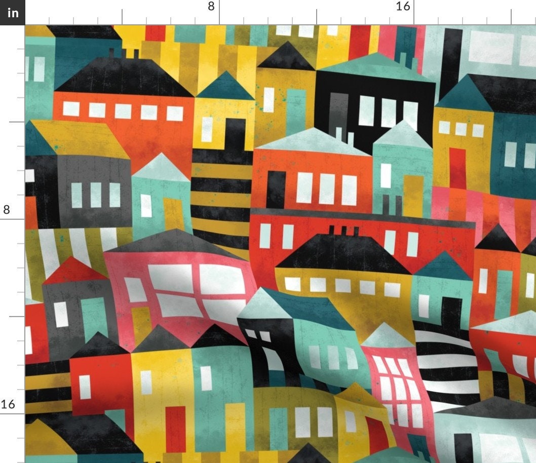 House Fabric Bau Houses By Cynthiafrenette House Homes | Etsy