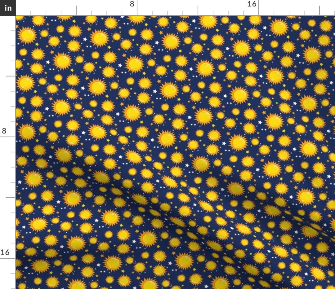 Sun Fabric Solar System 13 by Prettygrafik Solar Space Sun - Etsy