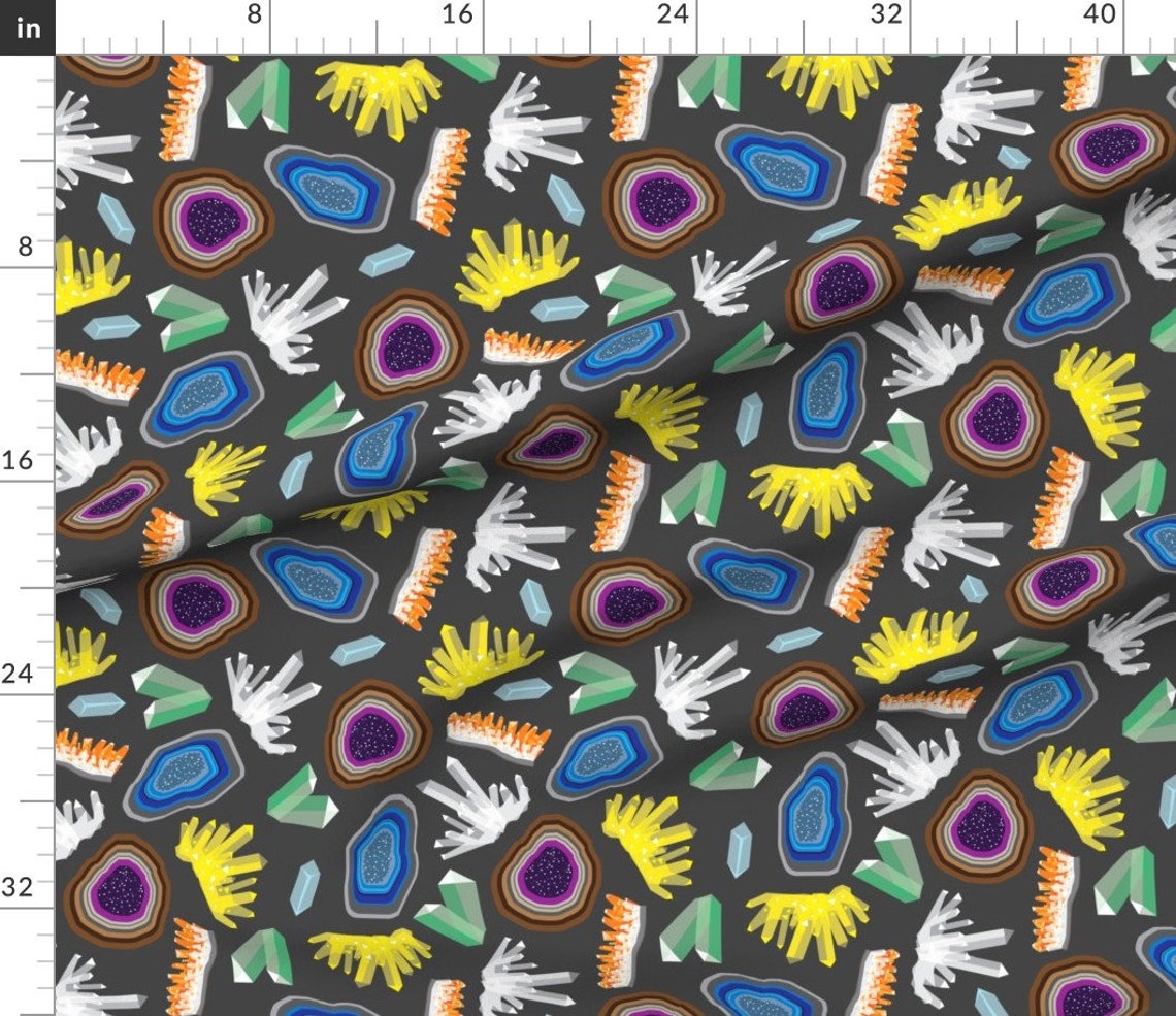 Earth Science Geodes Fabric Mineralogy Magic by Sammyk - Etsy