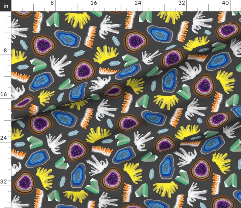 Earth Science Geodes Fabric Mineralogy Magic by Sammyk - Etsy
