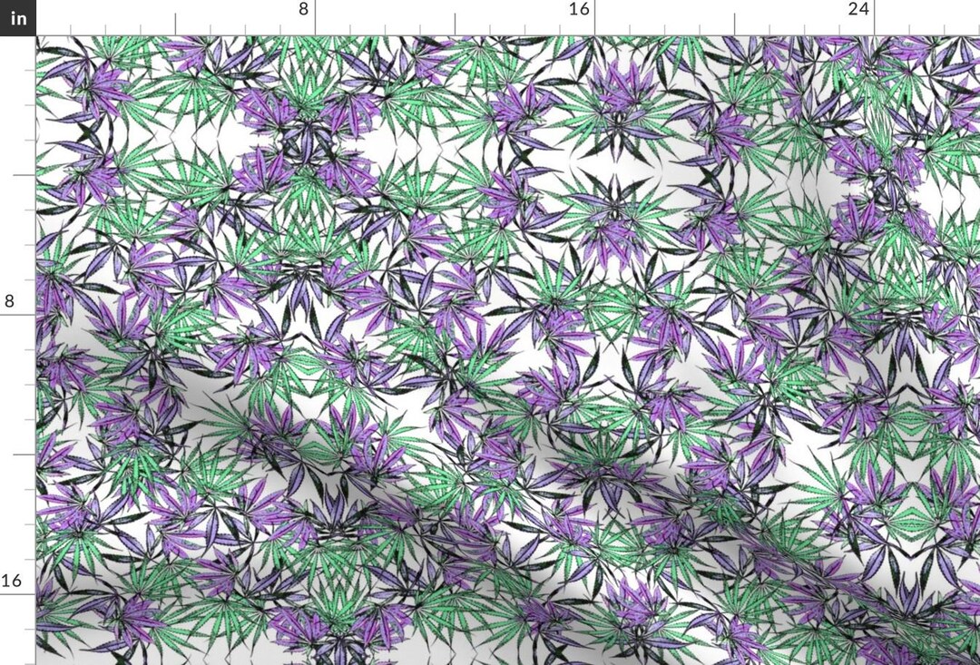 Marijuana Fabric - Pretty Pot Leaf Pattern by Camomoto - Marijuana Weed ...