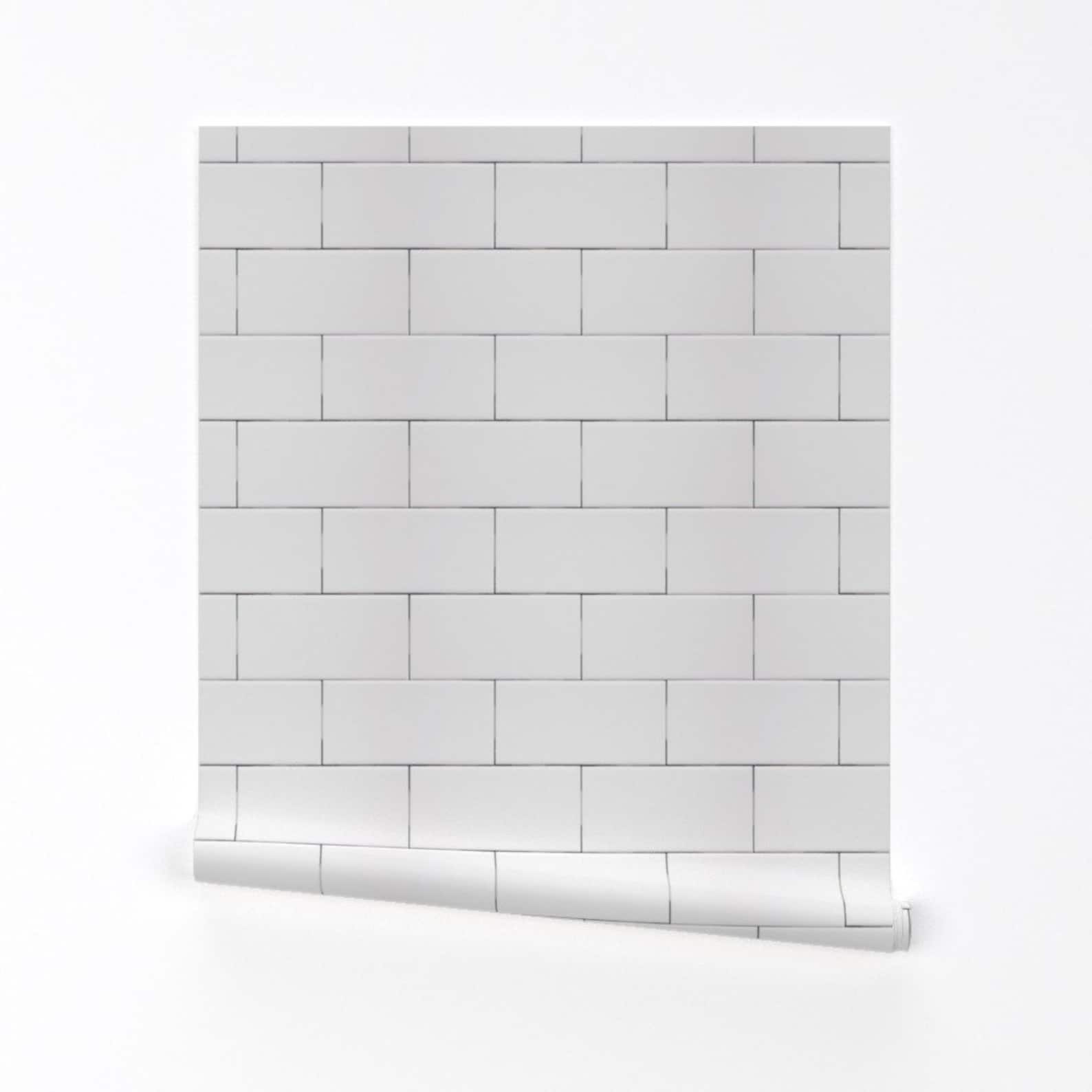 Subway Tile Wallpaper - Subway Tile by Littlerhodydesign - Subway Tile ...