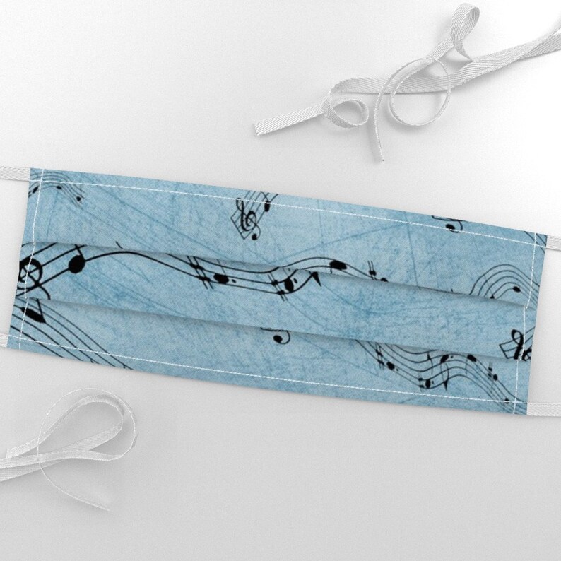 Song Fabric Music Notes Blue by Themadcraftduckie Song | Etsy