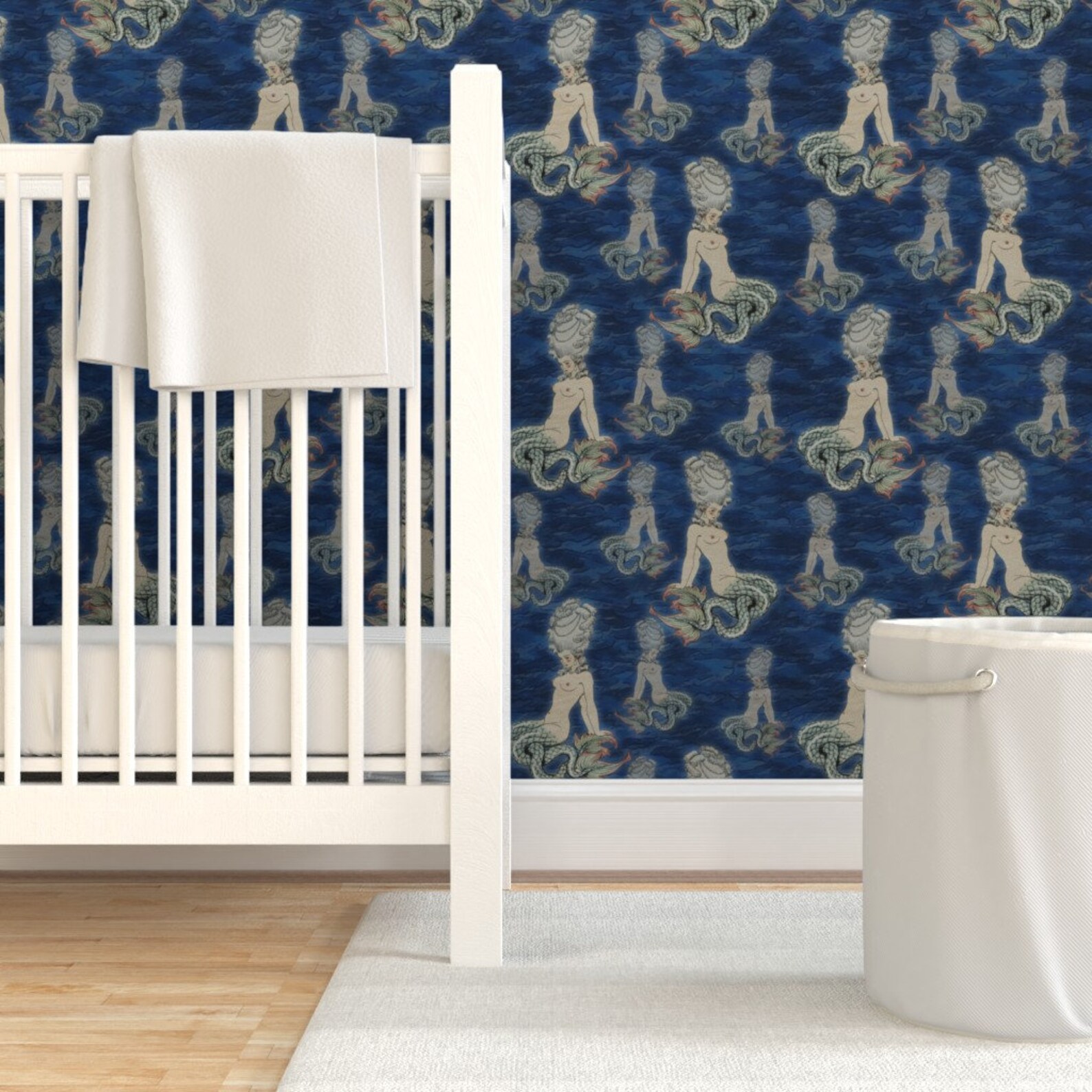 Rococo Mermaid Wallpaper the Little Rococo Mermaid by Bonnie - Etsy