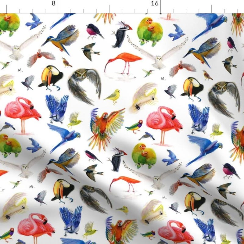 Bird Fabric by the Yard - Etsy