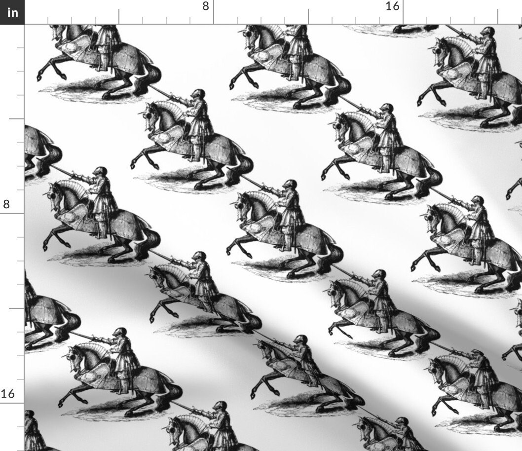 Victorian Knights Fabric Knight Night by Peacoquettedesigns | Etsy