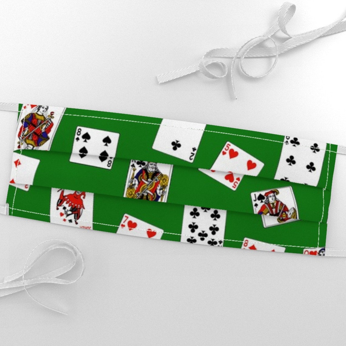 Playing Cards Fabric Playing Card Green by Thin Line - Etsy