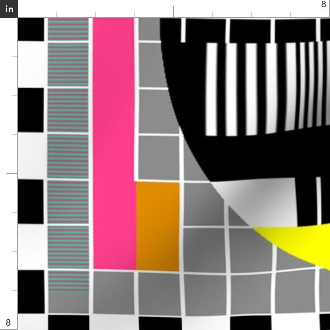 Tv Test Cards Fabric - Television Test Cards Rainbow Signals Analogue ...