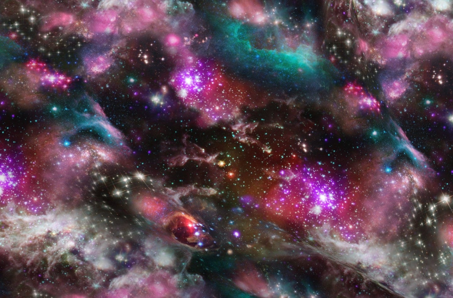 Space Stars Fabric Space Collage By Teja Jamilla Space | Etsy