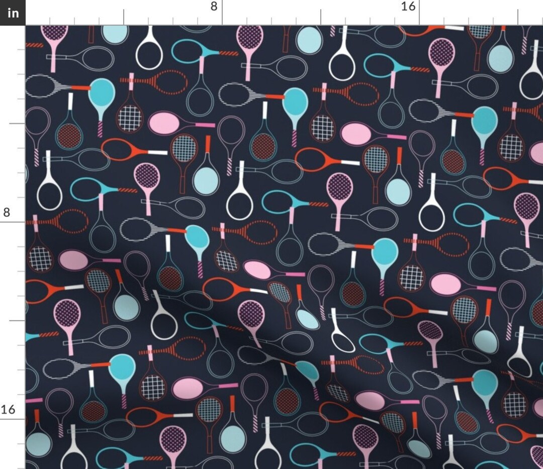 Mod Tennis Fabric Rackets by Katerhees Mod Scandi Athletic - Etsy