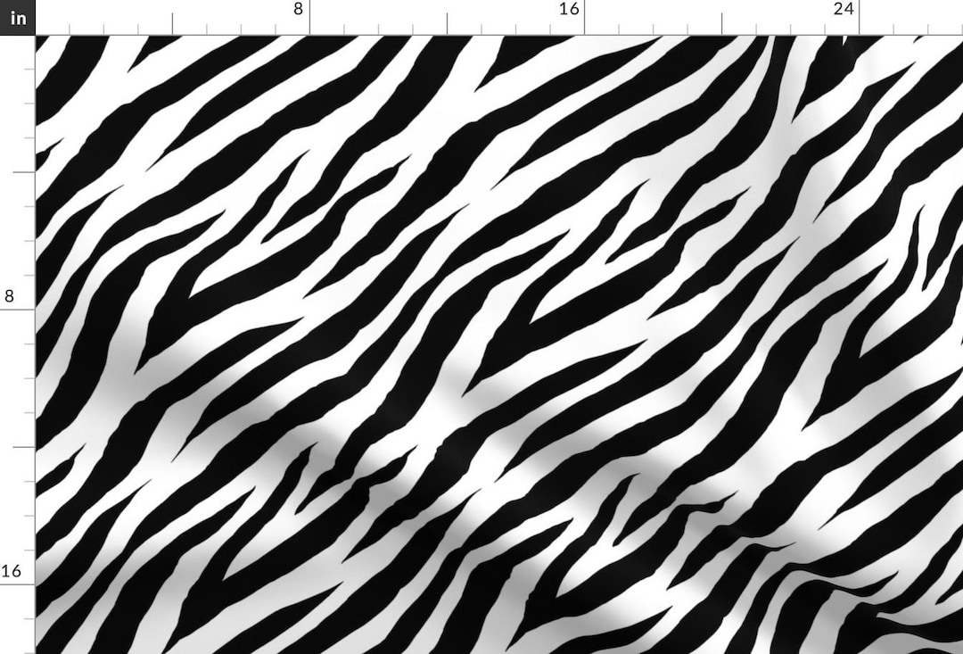 Zebra Fabric - Zebra by Svetlana Prikhnenko - Zebra Stripes Black White ...