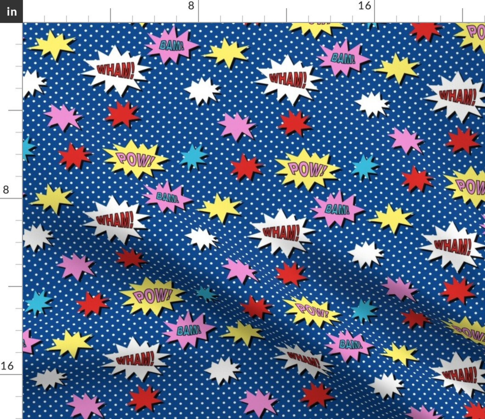 Comic Bubbles Fabric superhero Girl by Ameemax Superhero | Etsy