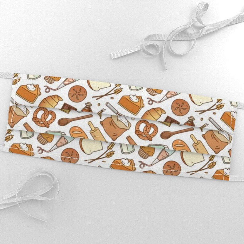 Local Bakery Fabric Bakery Essentials Pattern Small Scale | Etsy