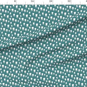 Teeth Fabric Teeth Teal by Sufficiency Dental Teeth Medical Nurse Decor ...