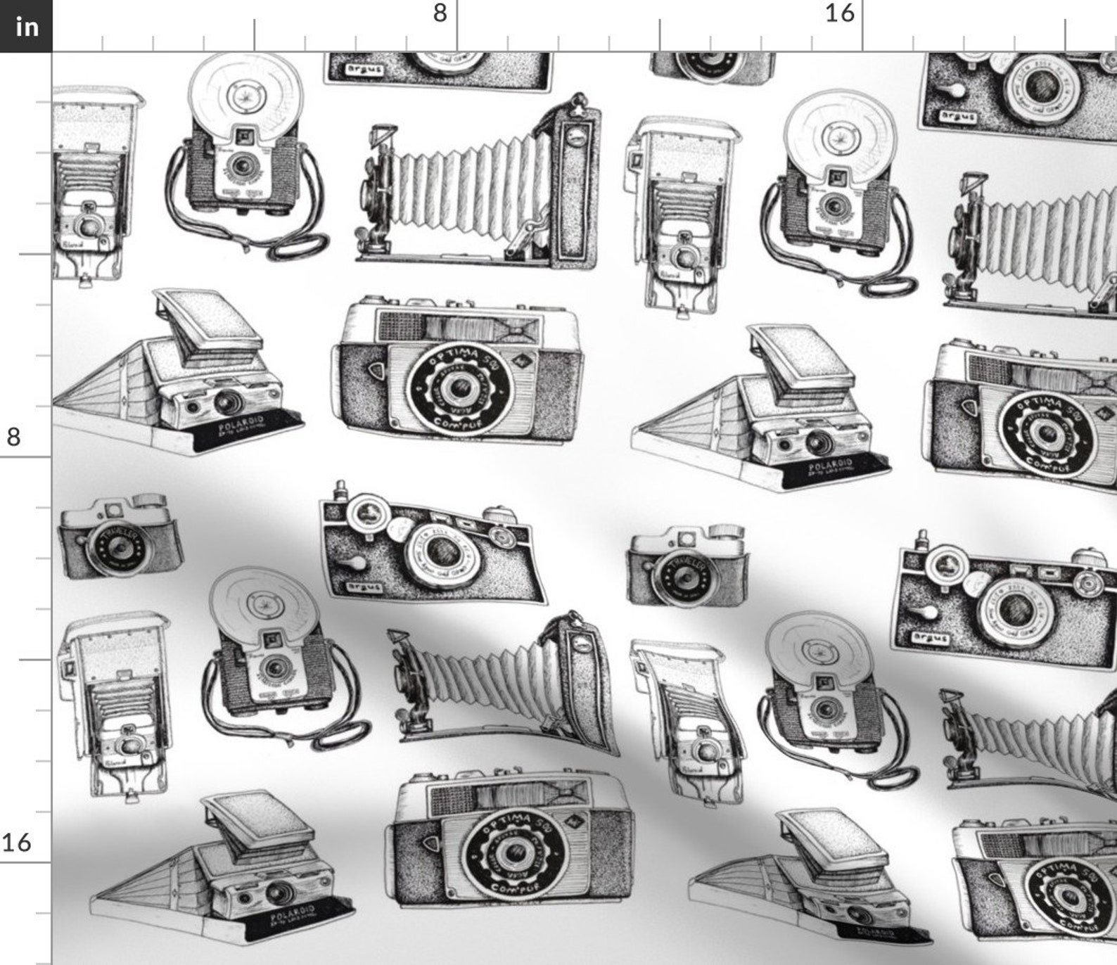 Cameras Fabric Vintage Camera Collection by - Etsy