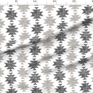 Aztec Fabric Modern Aztec by Littlearrowdesign Aztec Neutral Gray ...