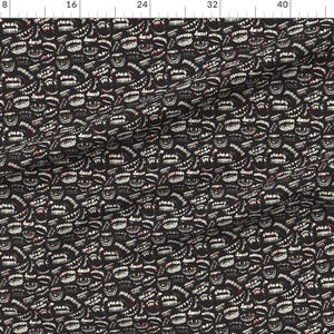 Evil Monster Mouth Fabric - Monster Mouths! With Blood! by Ben Goetting ...