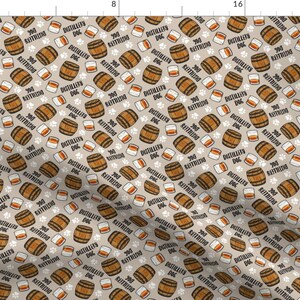 Whisky Barrel Fabric Distillery Dog Small Scale by Littlearrowdesign ...