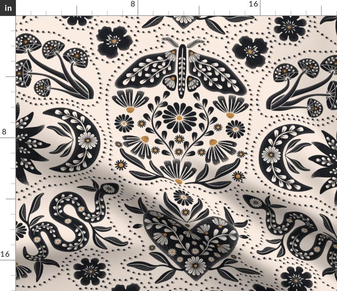 Folk Art Designs Fabric Folk Flash Tattoo by Garabateo Flowers Leaves ...