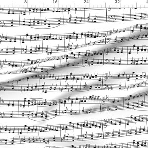 Large Scale Music Notes Fabric Large Scale Sheet Music by ...