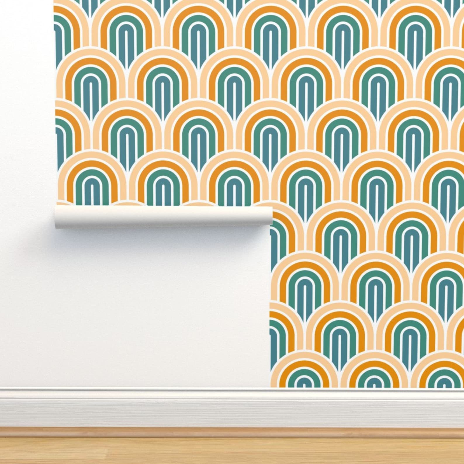 Art Deco Arches Wallpaper Geometric Pattern Art Deco Arch - Etsy